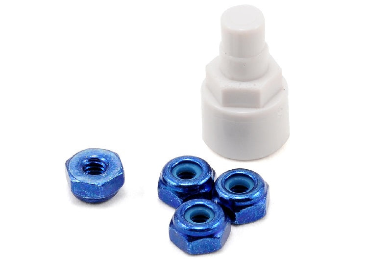 Kyosho Aluminum Wheel Nut Set w/Wrench (Blue) (4) – Nick Hobbies